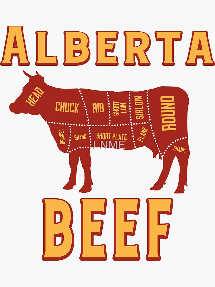 "alberta beef Premium" Sticker for Sale by LNME | Redbubble