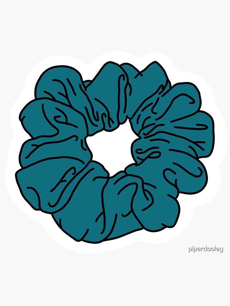 "Dark Teal Plain Colored Scrunchie" Sticker for Sale by piperdooley ...