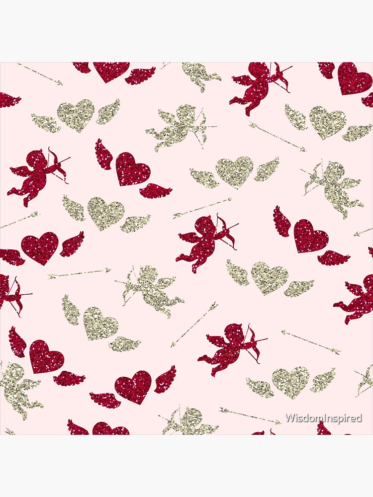 "Cupid in Glitter Sparkle" Sticker for Sale by WisdomInspired | Redbubble