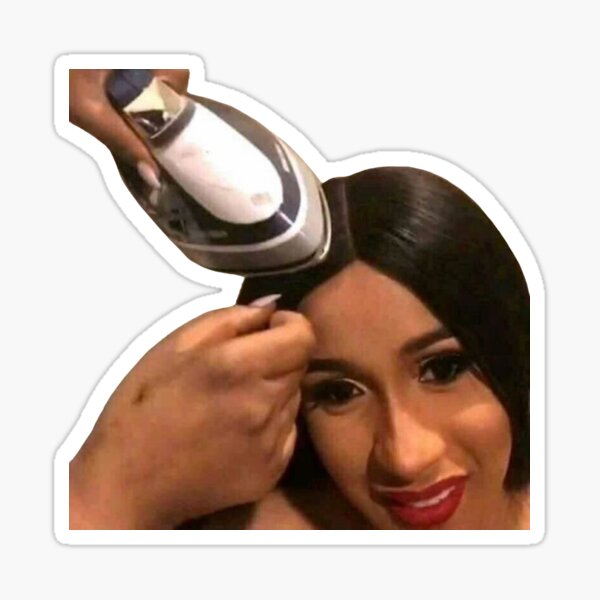 "cardi b // iron" Sticker for Sale by JulianaM14 | Redbubble