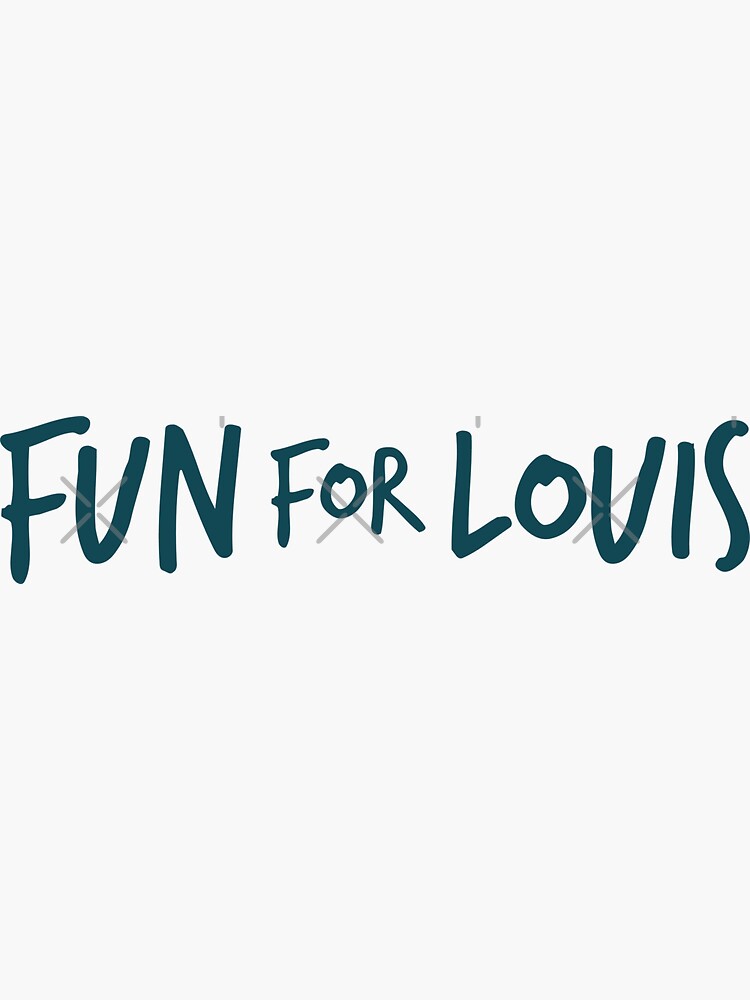"Fun For Louis - DARK BLUE " Sticker for Sale by michelemoira | Redbubble