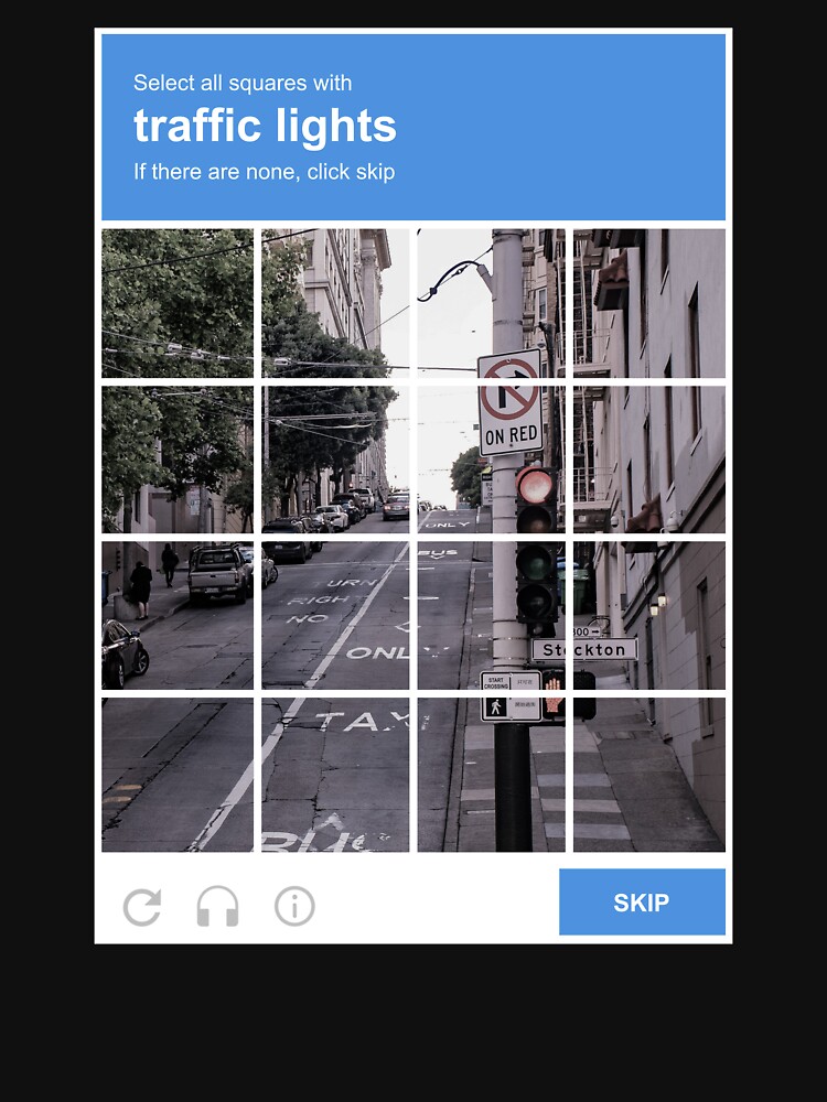 "reCAPTCHA traffic lights" T-shirt for Sale by JosephinVisuals ...