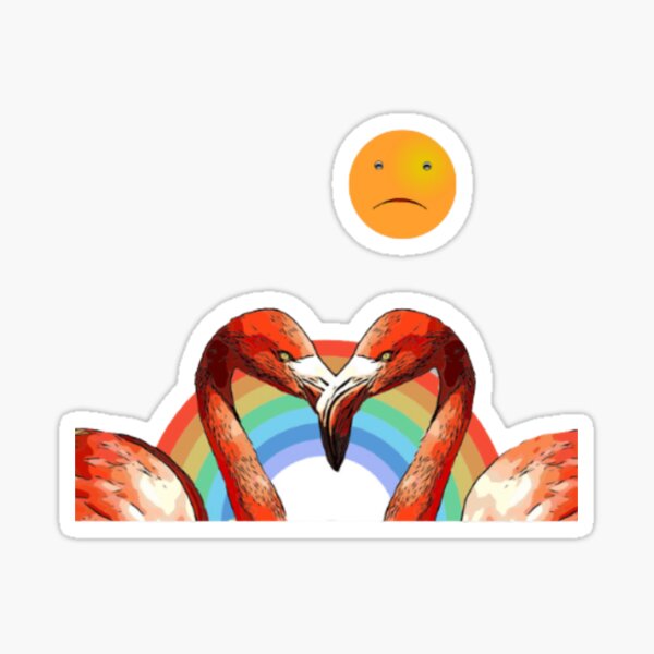 "character emotion - while loving goose" Sticker by ridelo | Redbubble