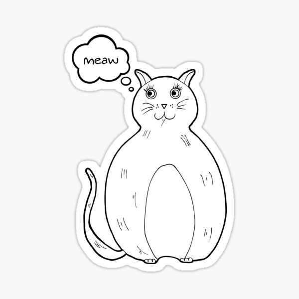 "Cat Meaw " Sticker for Sale by eriettataf | Redbubble