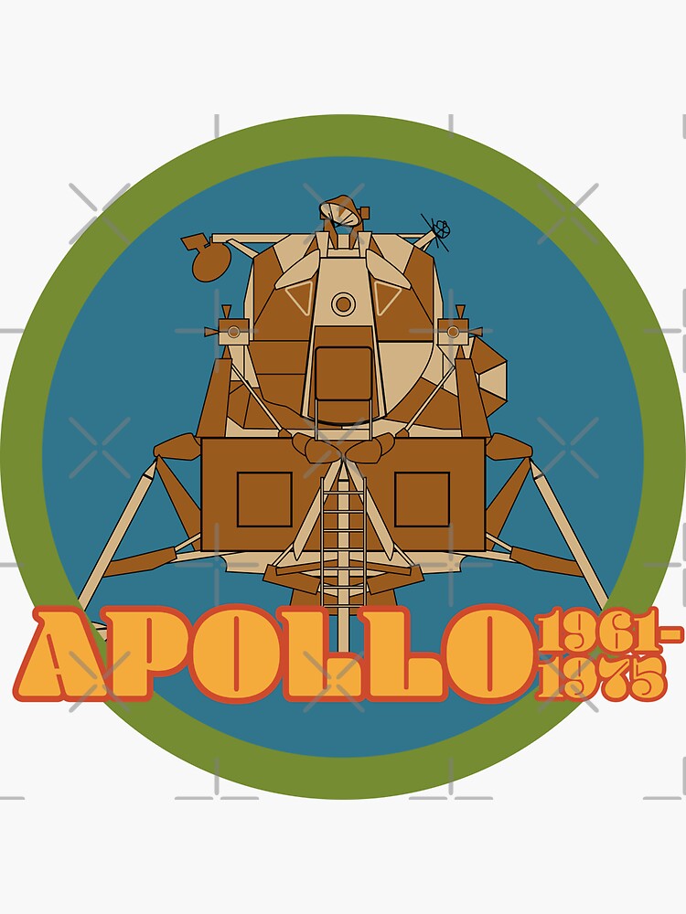 "Apollo 1961-1975" Sticker for Sale by DaysleeprDesign | Redbubble