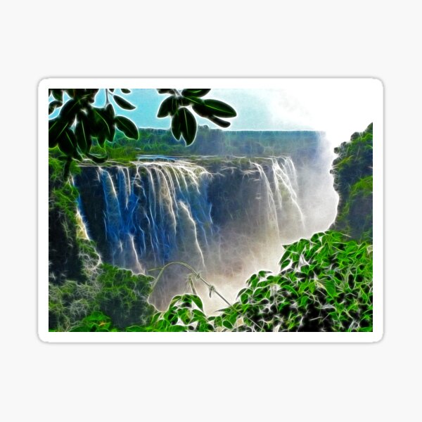 "Victoria Falls, Victoria Falls National Park, Zimbabwe" Sticker for ...