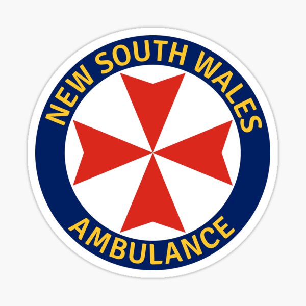 "NEW SOUTH WALES NSW AMBULANCE SERVICE" Sticker for Sale by ...