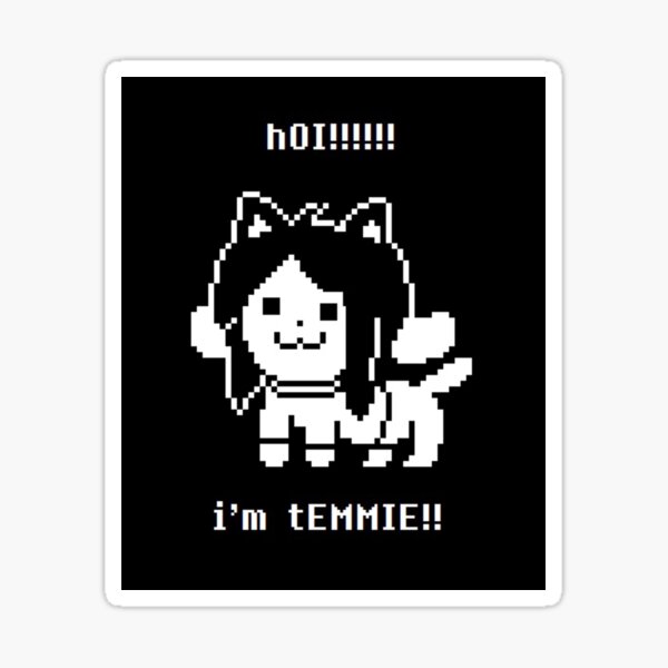 "h0I! Temmie - Undertale" Sticker for Sale by NeonStar | Redbubble