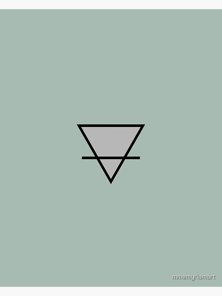 "Earth symbol inside gray astology sign black triangle sage out Alchemy ...