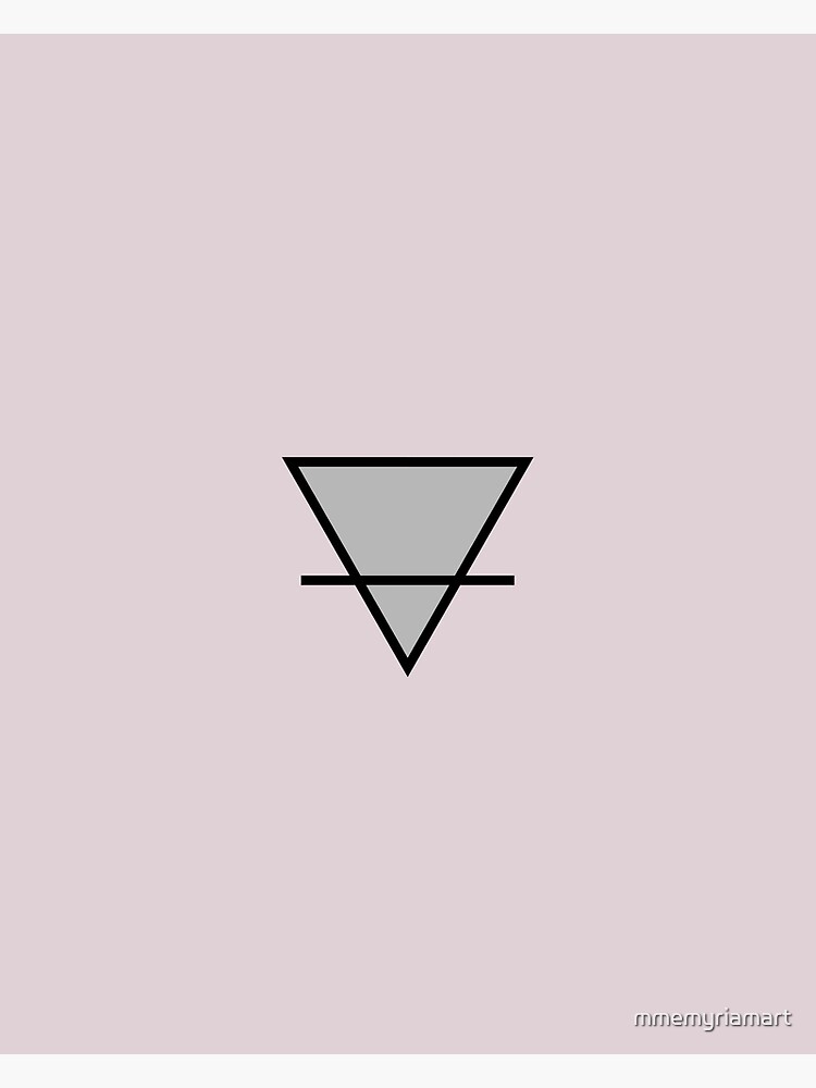 "Earth symbol inside gray astology sign black triangle pink beige out ...