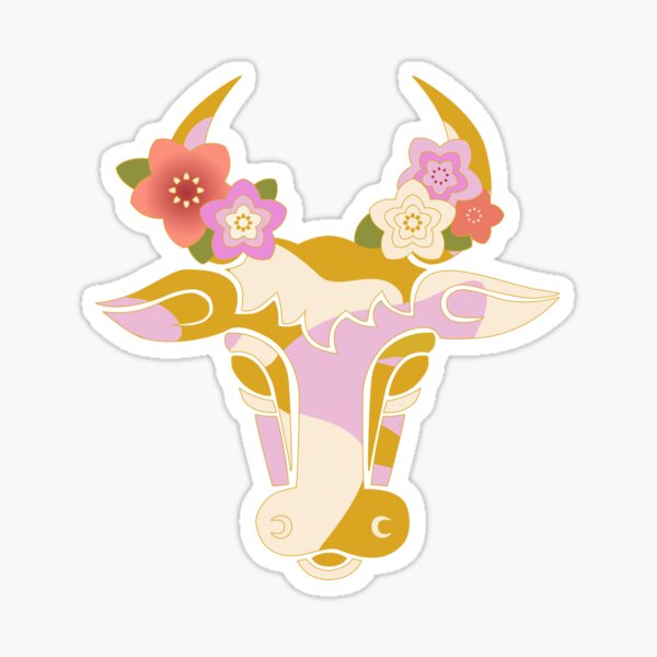 "Purple cow " Sticker for Sale by CAview | Redbubble