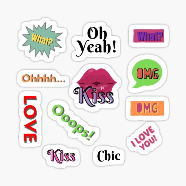 "Words Stickers Pack " Sticker for Sale by TheAfer | Redbubble