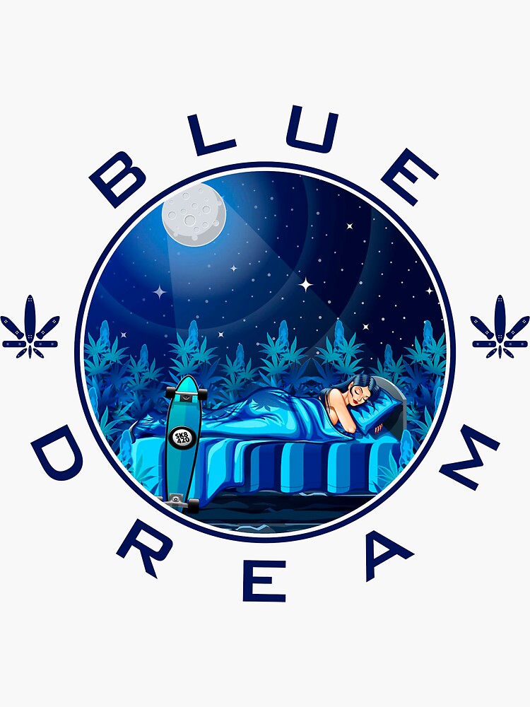"Blue Dream - Weed" Sticker for Sale by ArtxcL | Redbubble