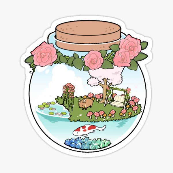 "cottagecore bottle" Sticker by chunky-lad | Redbubble