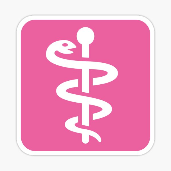 "Medical Alert Pink" Sticker for Sale by Noon-Stickers | Redbubble
