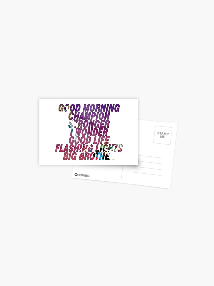 "Kanye West Graduation - Font Art" Postcard for Sale by whutsone ...