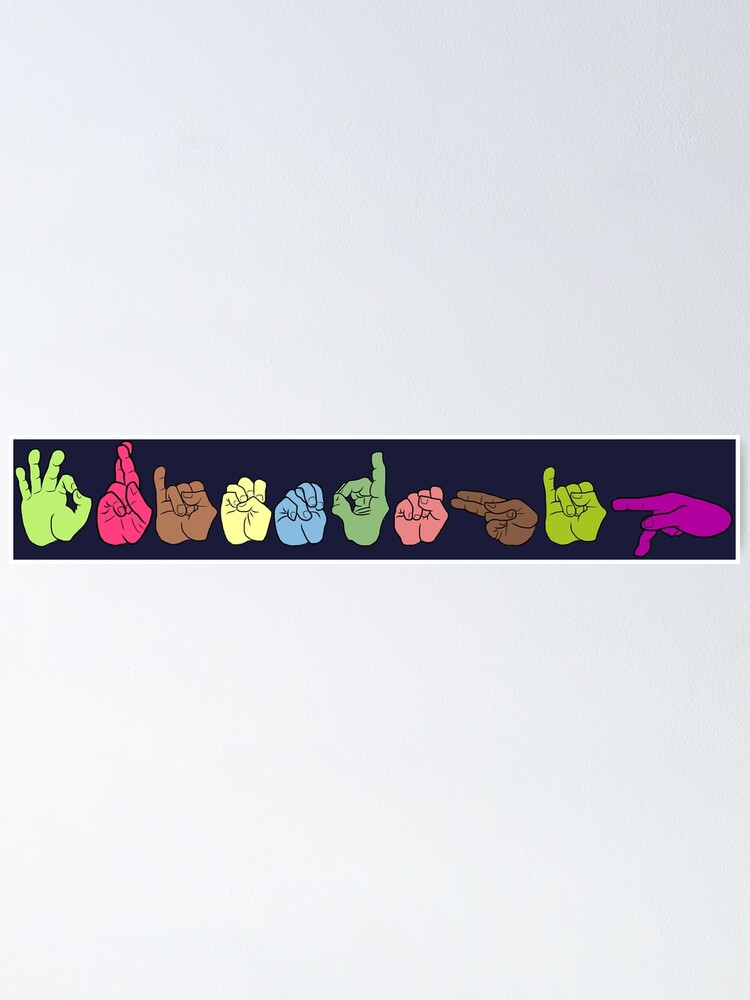 "Friendship in ASL (American Sign Language)" Poster for Sale by ...