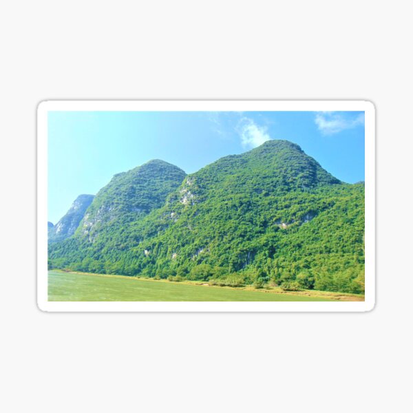 "Limestone Karst Hills Woodland View Guilin China" Sticker by ...