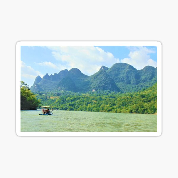 "Limestone Karst Hills Woodland View Guilin China" Sticker for Sale by ...