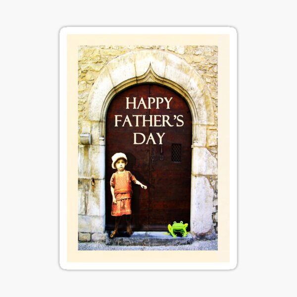 "Happy Fathers Day, little girl and frog." Sticker by gableend | Redbubble