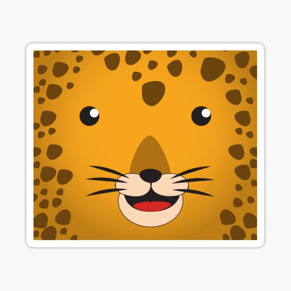 "Leopard face" Sticker for Sale by SoftMax | Redbubble