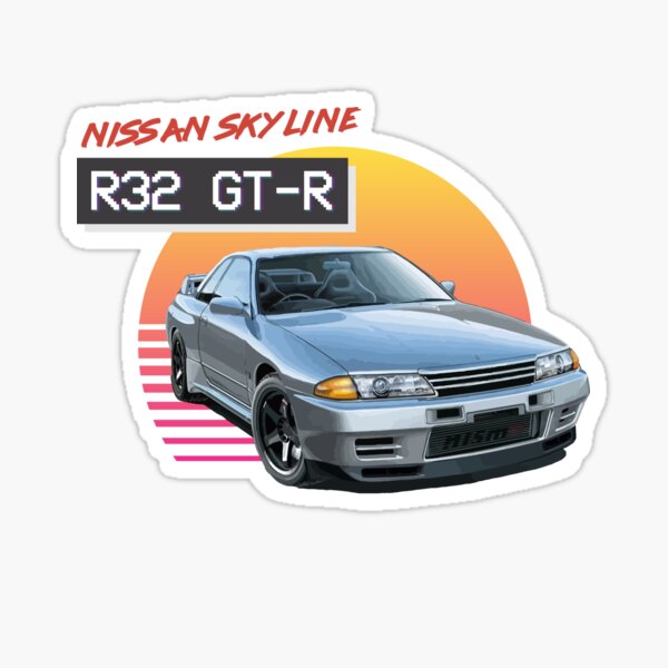 "Nissan Skyline R32 GT-R" Sticker by Alex1898 | Redbubble