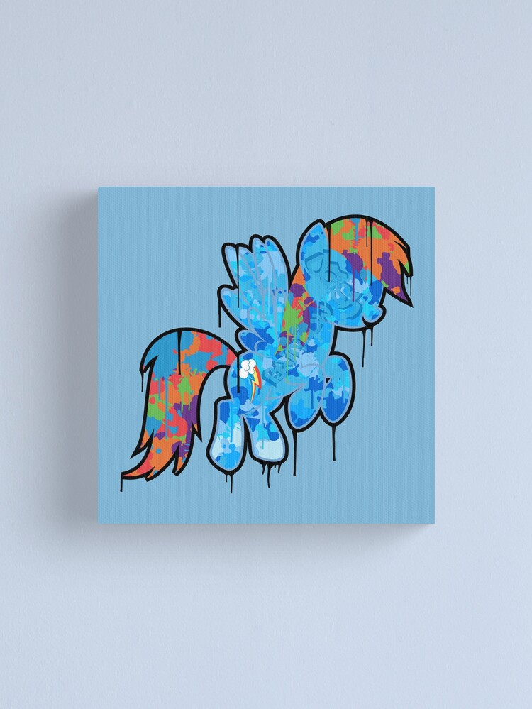 Rainbow Dash Graffiti Silhouette - MLP FiM | Canvas Print Designed ...