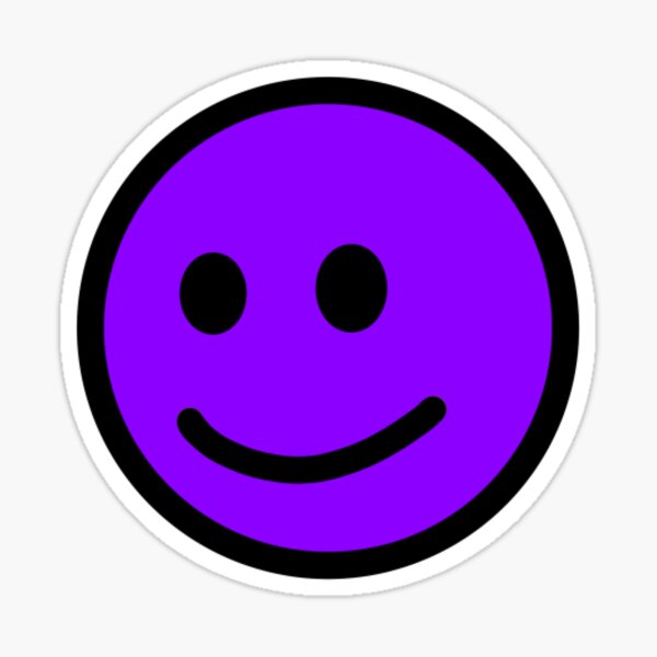 "Purple Smiley Face" Sticker by StarCap7 | Redbubble