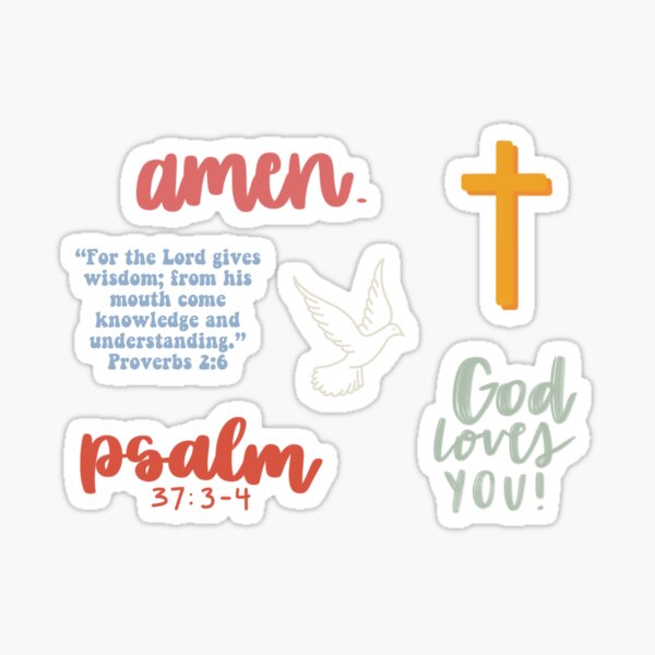 God loves you” sticker pack" Sticker for Sale by rachdesigns25 | Redbubble