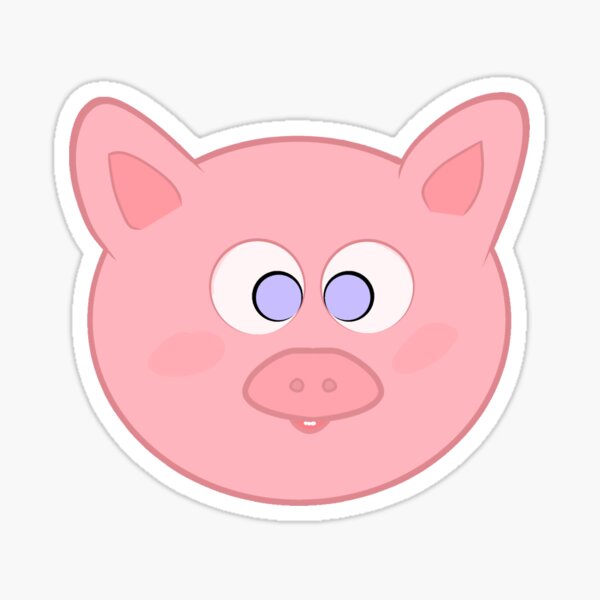 "cute happy pig" Sticker for Sale by noradla | Redbubble