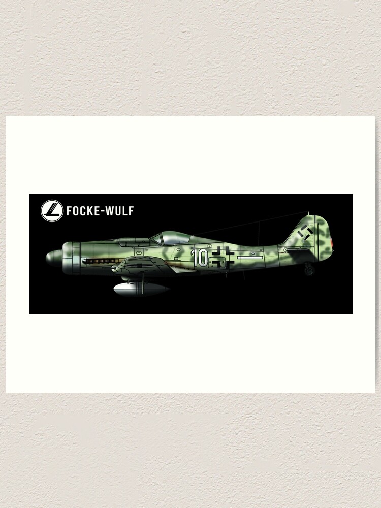 "Focke Wulf FW190D9 (white logo)" Art Print for Sale by fockewulfflugz ...