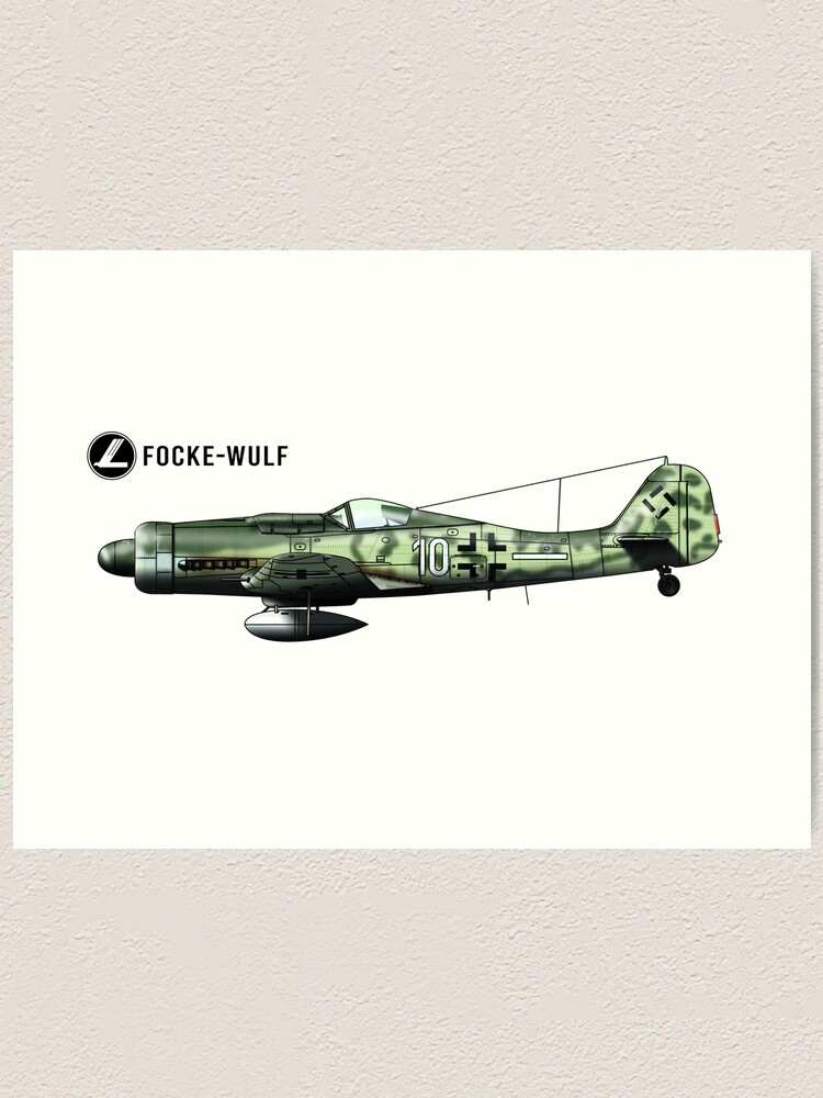 "Focke Wulf FW190D9 (black logo)" Art Print for Sale by fockewulfflugz ...