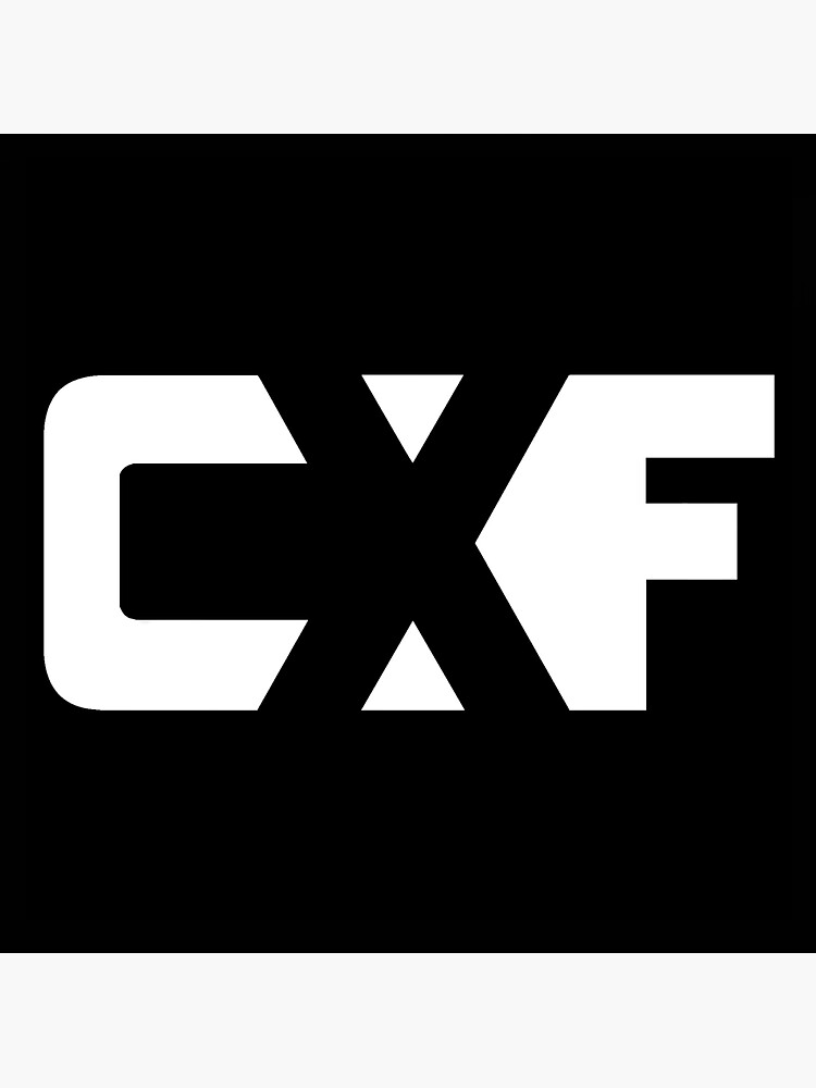 "CXF White on Black Sticker" Sticker for Sale by ComicsXF | Redbubble