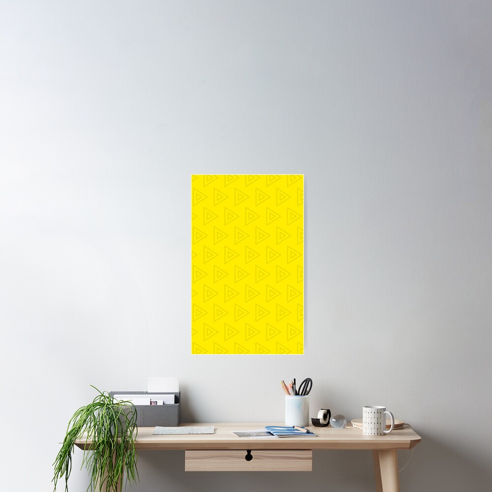 "Pattern - Yellow, Triangle " Poster by LibexClothing | Redbubble