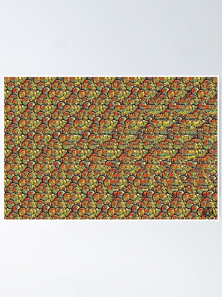 "Snake Stereogram" Poster for Sale by JMarP | Redbubble