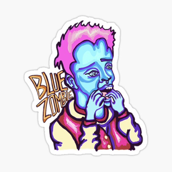 "Blue Zombie, And Blue Terror" Sticker for Sale by Artm2 | Redbubble