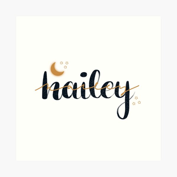 Hailey Name Wall Art | Redbubble