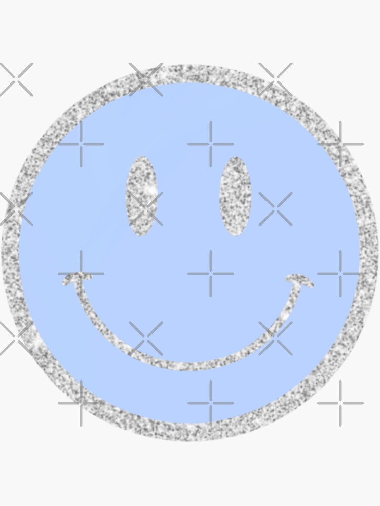 "glitter smiley face" Sticker for Sale by lizziesumner | Redbubble