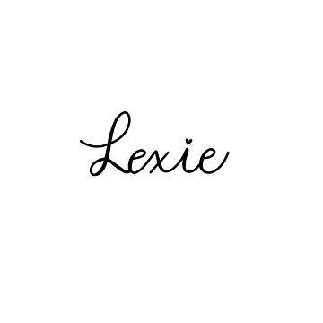 "Calligraphy Lexie Name Sticker" Sticker for Sale by natalieeastes ...