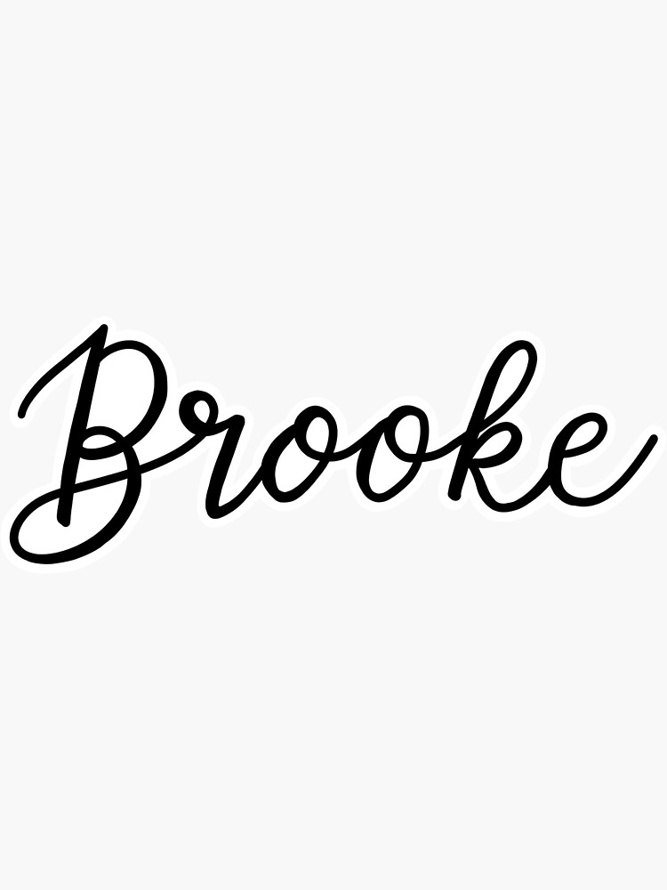 "Calligraphy Brooke Name Sticker" Sticker for Sale by natalieeastes ...