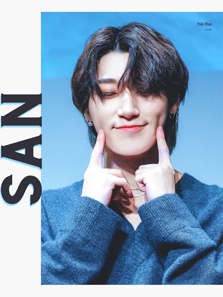 "San Ateez " Sticker by courtthrifts | Redbubble