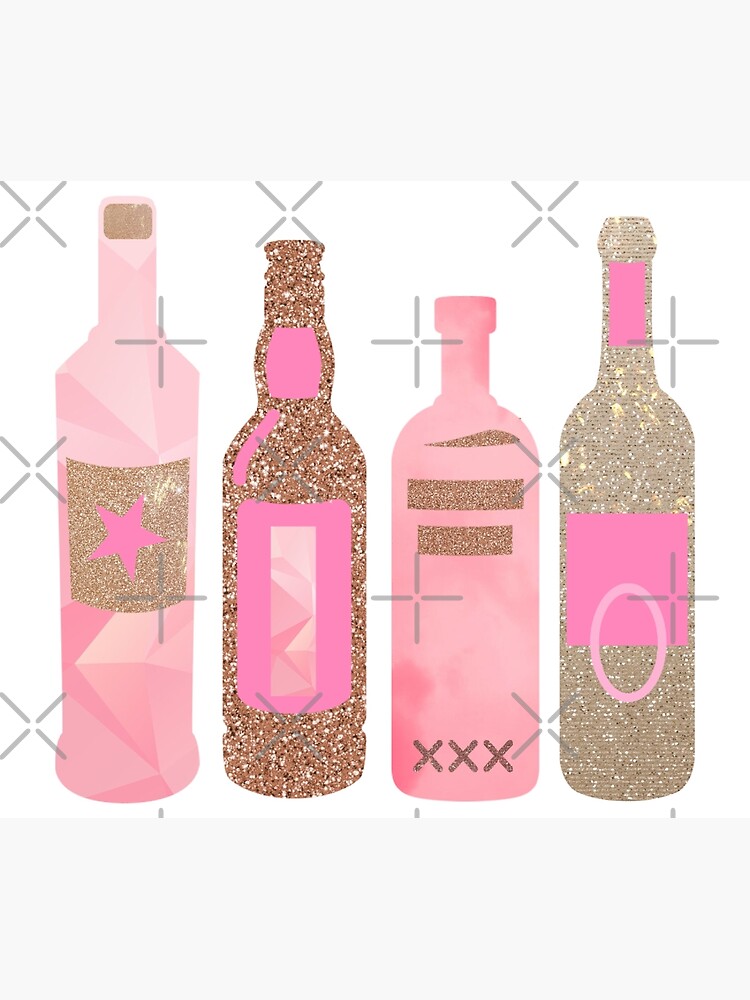 "pink and gold alc bottles" Poster for Sale by juliasantos5 | Redbubble