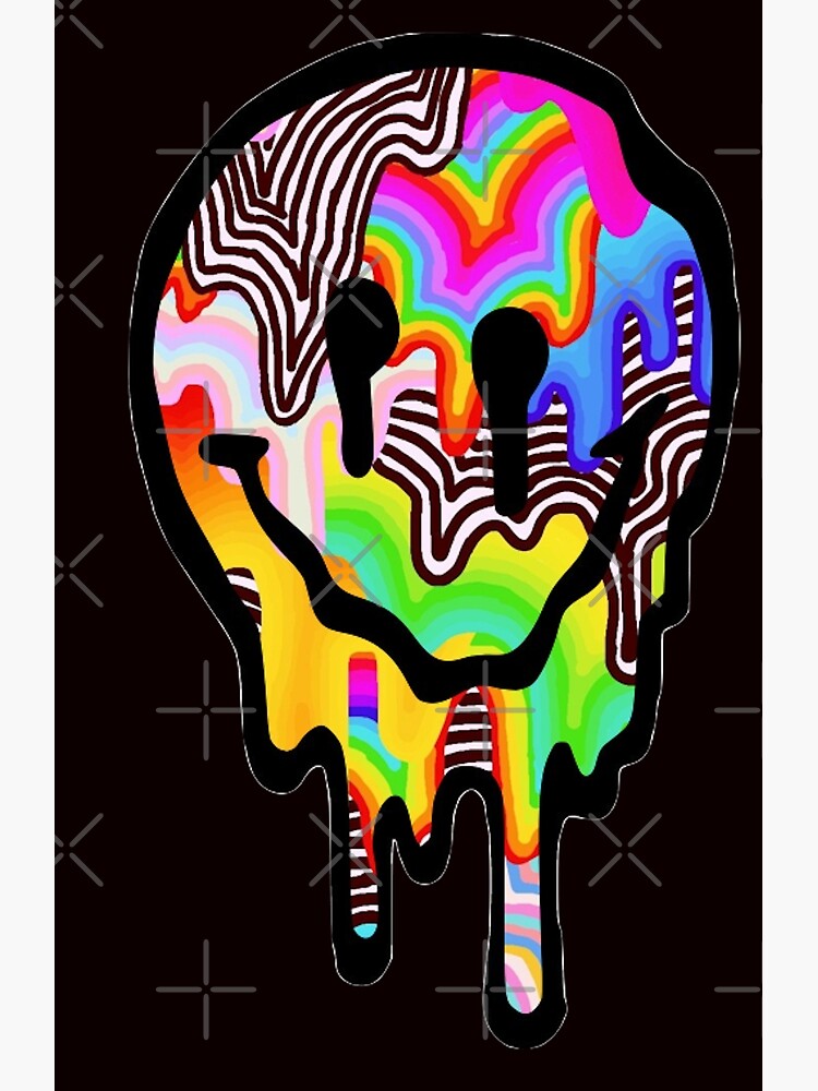 "Trippy Drippy Smiley Face" Poster by lolsammy910 | Redbubble