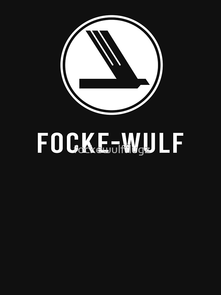 "Focke Wulf Aircraft White Logo (portrait)" Essential T-Shirt for Sale ...