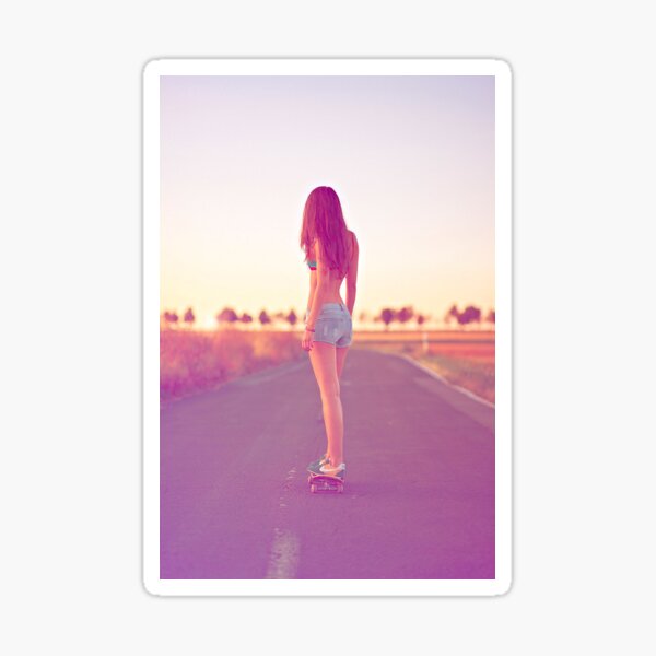 "girl skate" Sticker for Sale by Pam817 | Redbubble