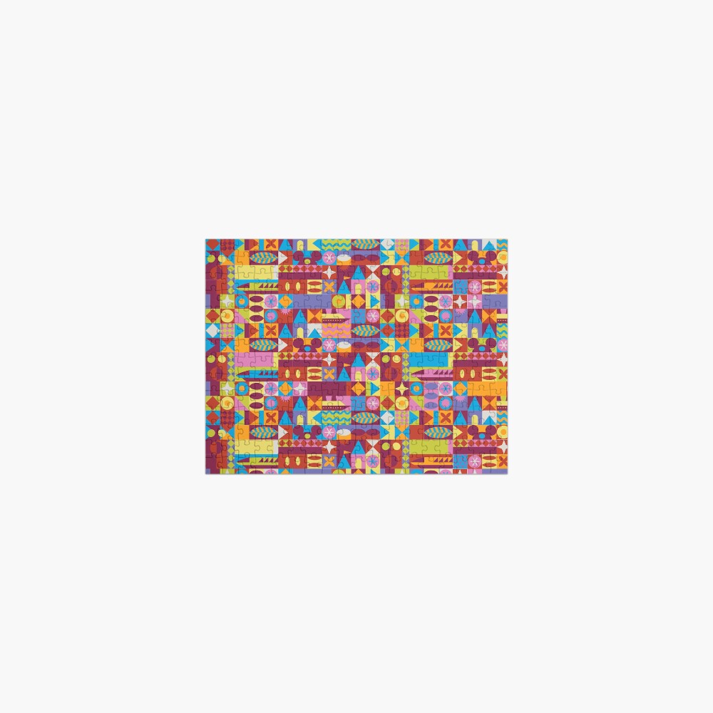 "Retro Color Blocks" Jigsaw Puzzle for Sale by jinigo1 | Redbubble