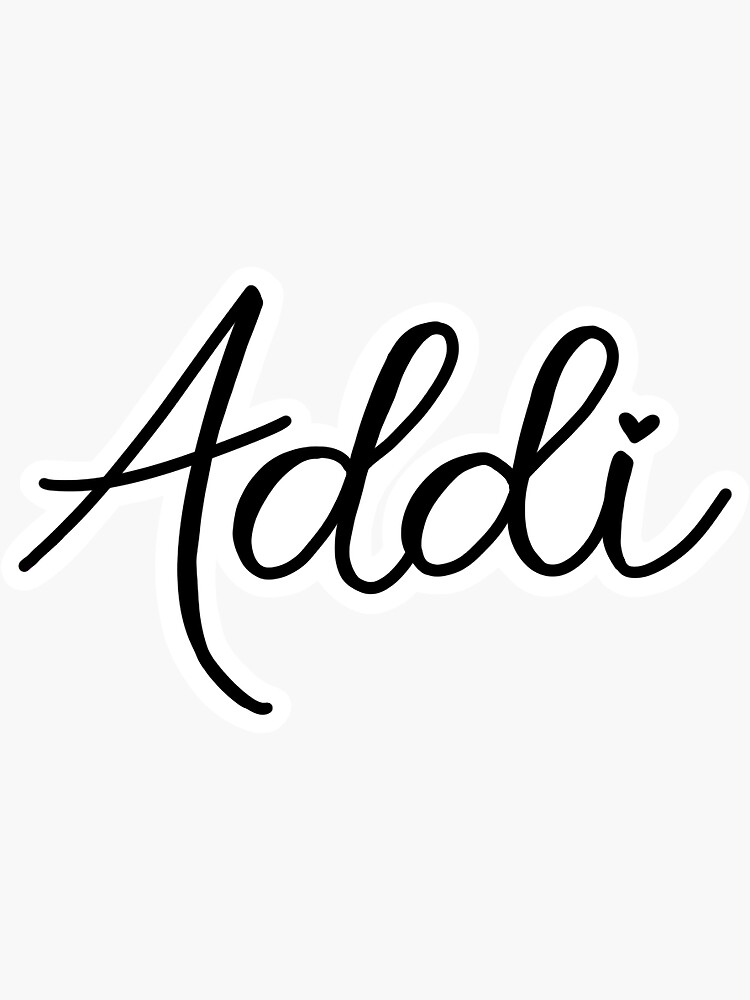 "Calligraphy Addi Name Sticker" Sticker for Sale by natalieeastes ...
