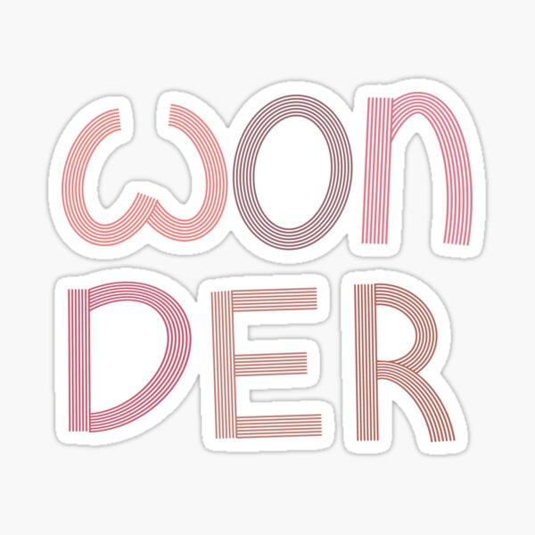 "Wonder" Sticker for Sale by SanguDoodles | Redbubble