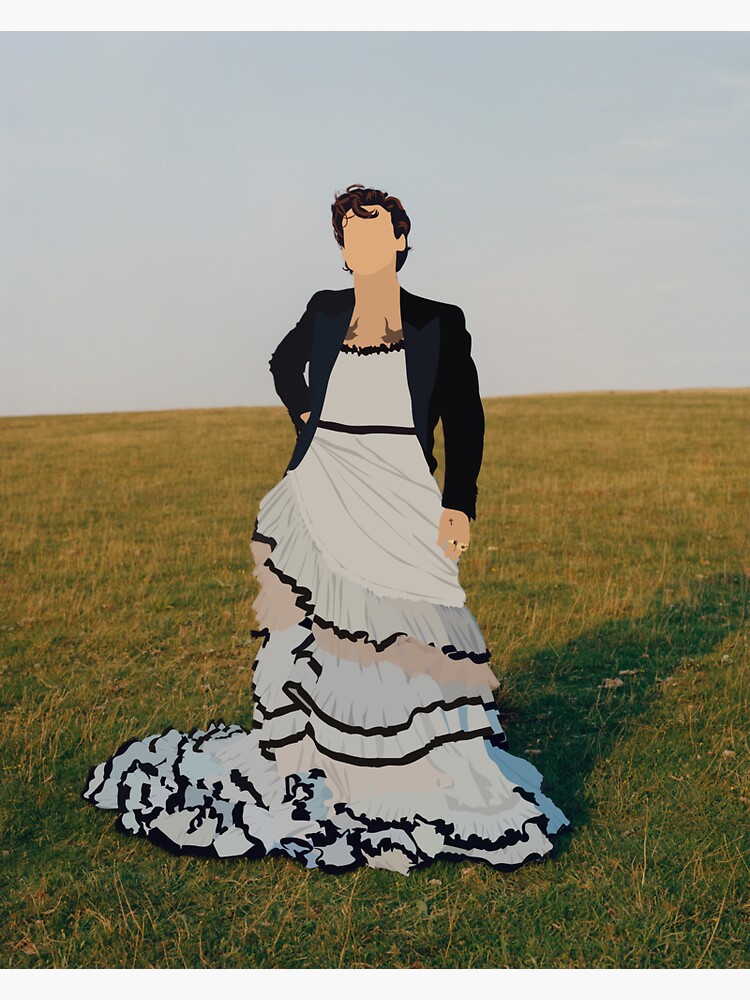 "Harry Styles Vogue Photoshoot Illustrated" Sticker for Sale by ...