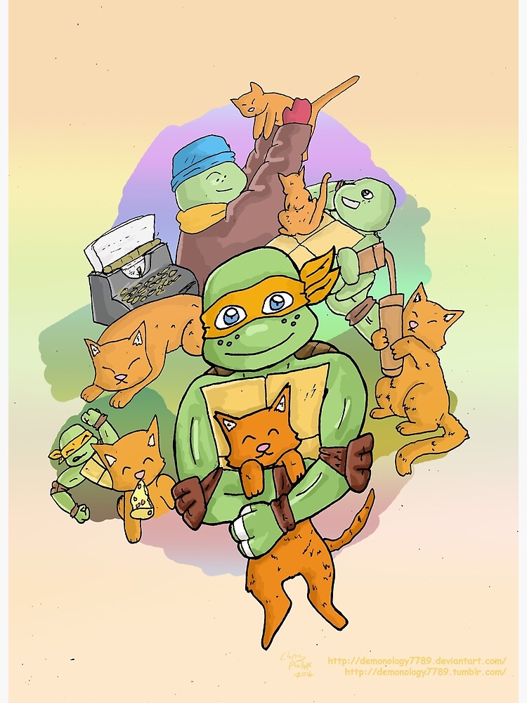 Lámina fotográfica «Tmnt Mikey and klunk» de demonology7789 | Redbubble